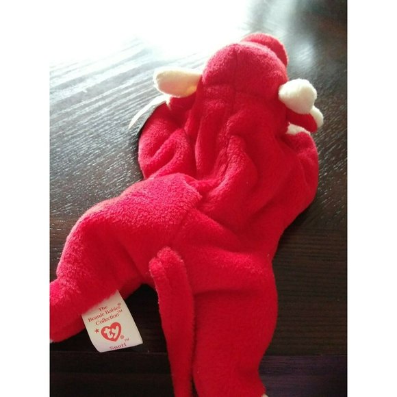 Toys | Ty Beanie Babies Snort Red Bull 1995 | Poshmark